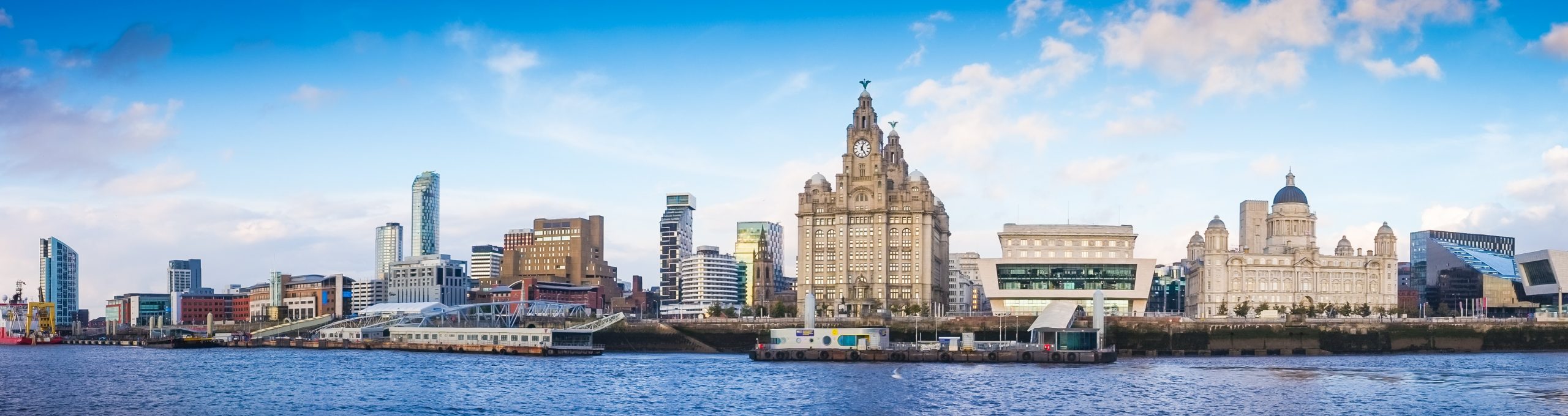Panoramic,View,Of,Liverpool,Waterfront,,Including,Modern,Office ...